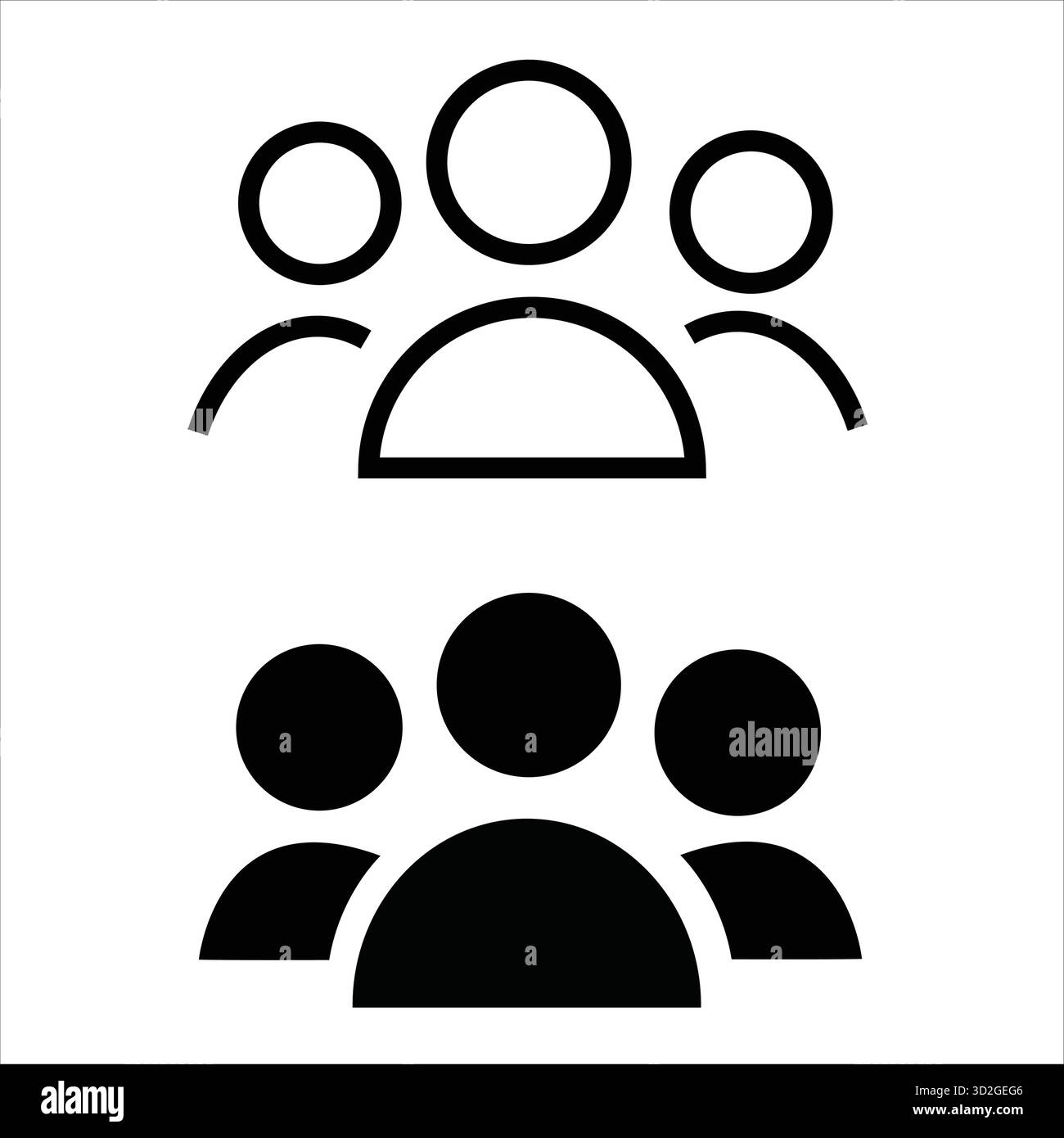 Crowd people, outline, vector Black and White Stock Photos & Images - Alamy