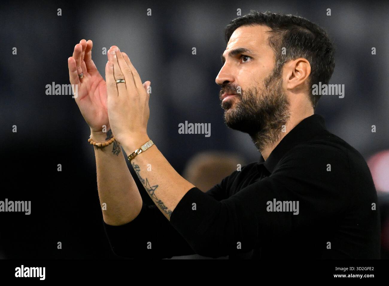 Cesc Fabregas, Head coach of Como 1907, claps the supporters at the end ...