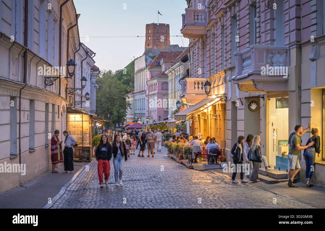 Straßenszene, Menschen, Pilies g., Straße in der Altstadt, Vilnius ...