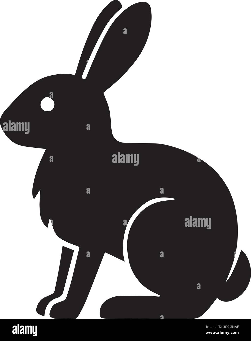 Rabbit ears bunny silhouette Stock Vector Images - Alamy