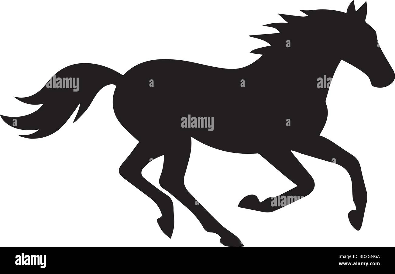 black horse vector illustration Stock Vector Image & Art - Alamy