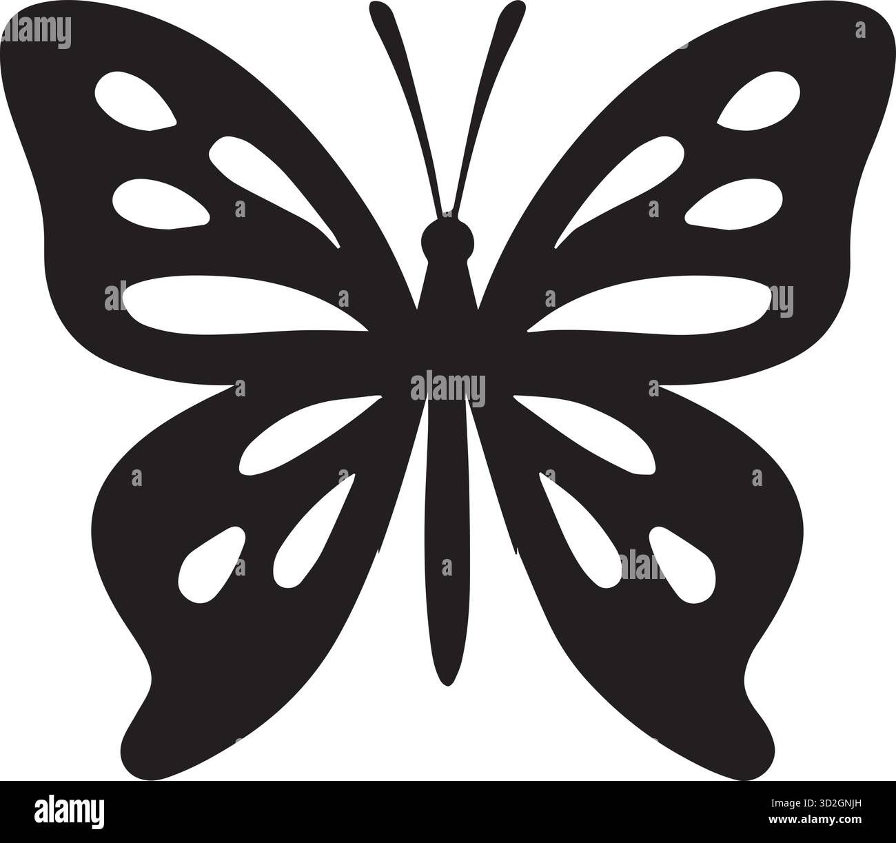 Elegant butterfly tattoo Stock Vector Images - Alamy
