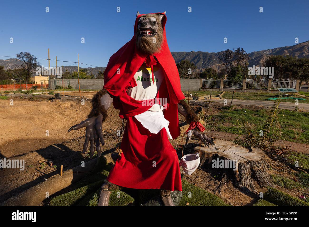 Altadena, California, USA. 1st Nov, 2025. A werewolf replica named ...