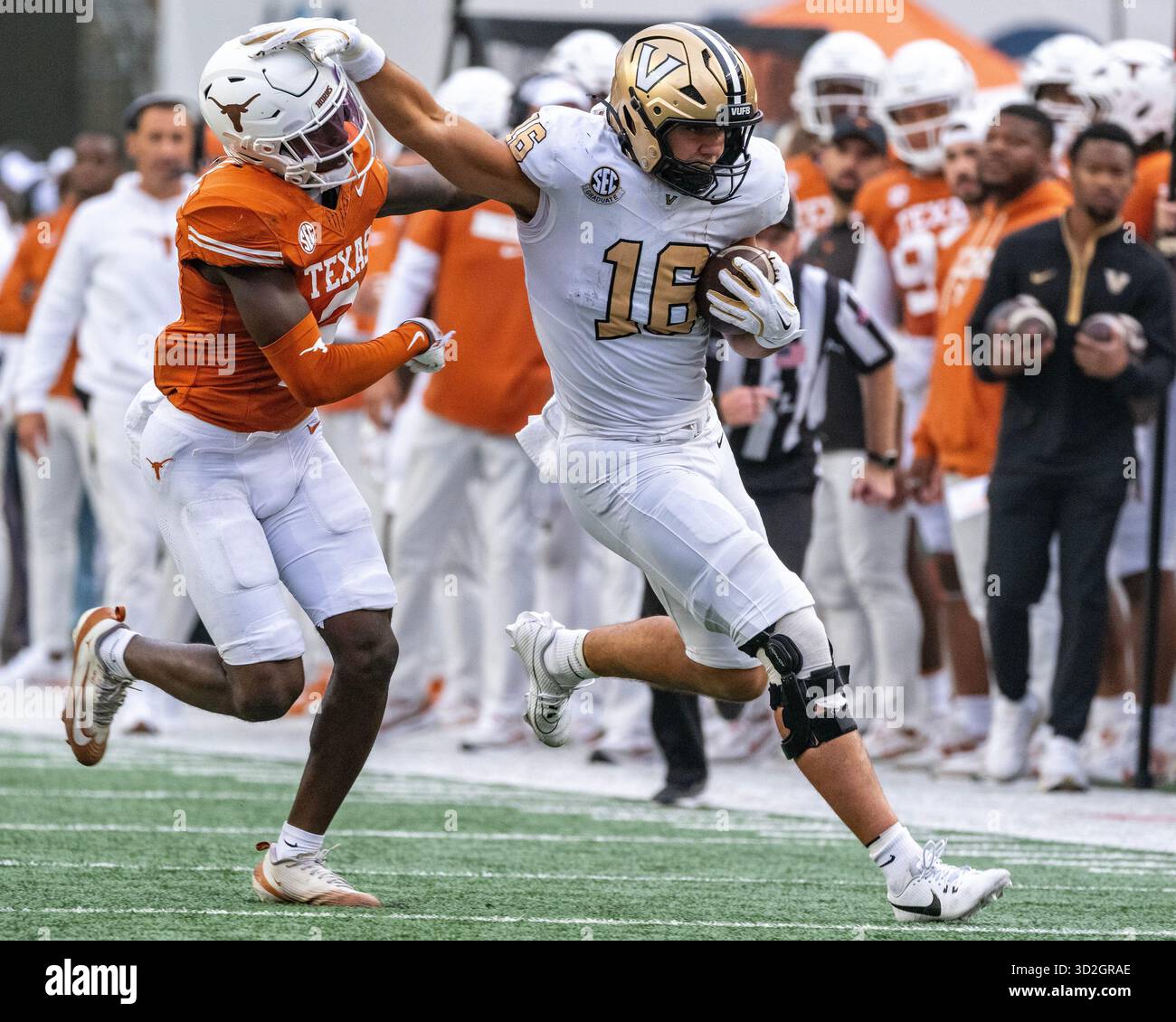 Nov 1, 2025. Cole Spence (16) of the Vanderbilt Commodores in action vs ...