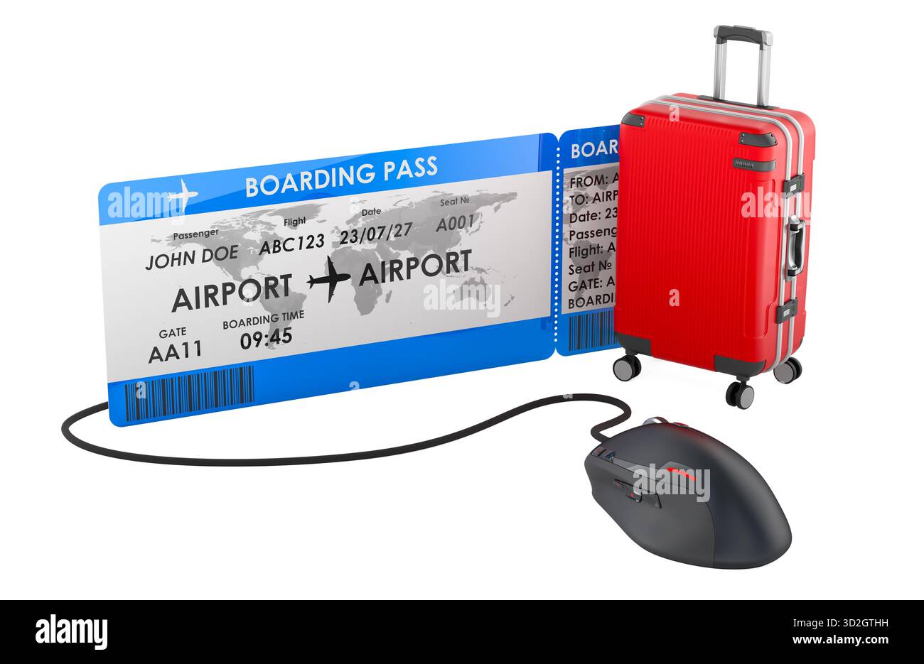 Airplane flight digital boarding Cut Out Stock Images & Pictures - Alamy