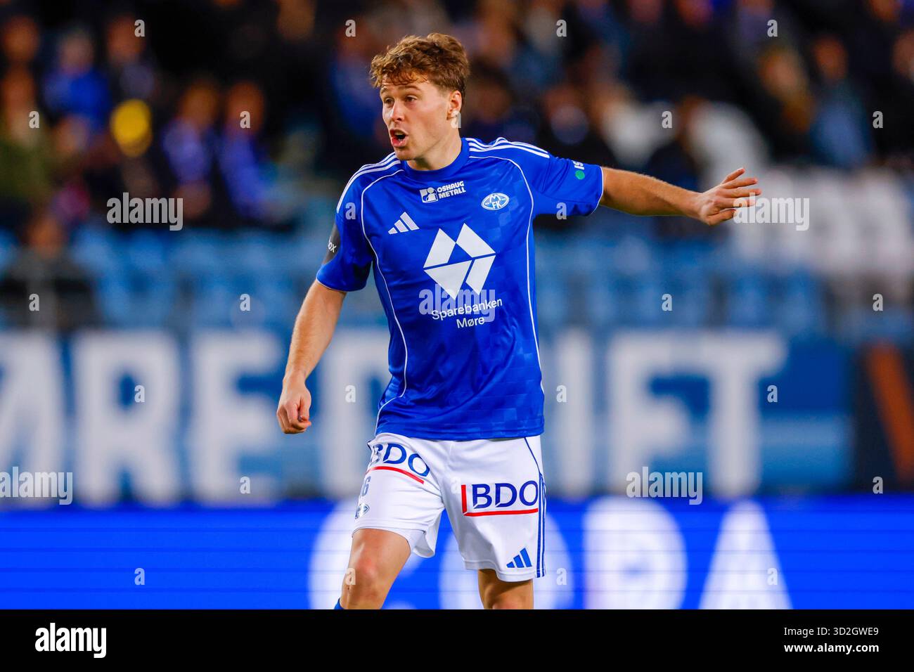 Molde 20251101. Molde's goalkeeper Jacob Karlstrøm in the Elite Series ...