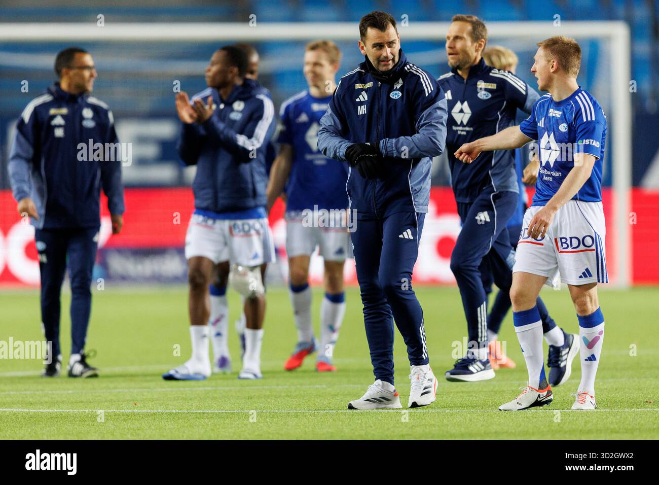 Molde 20251101. Molde's coach Magne Hoseth and Mats Møller Dæhli after ...