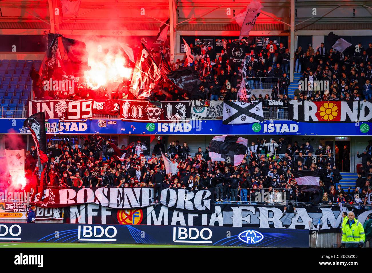 Molde 20251101. The elite football match between Molde and Rosenborg at ...