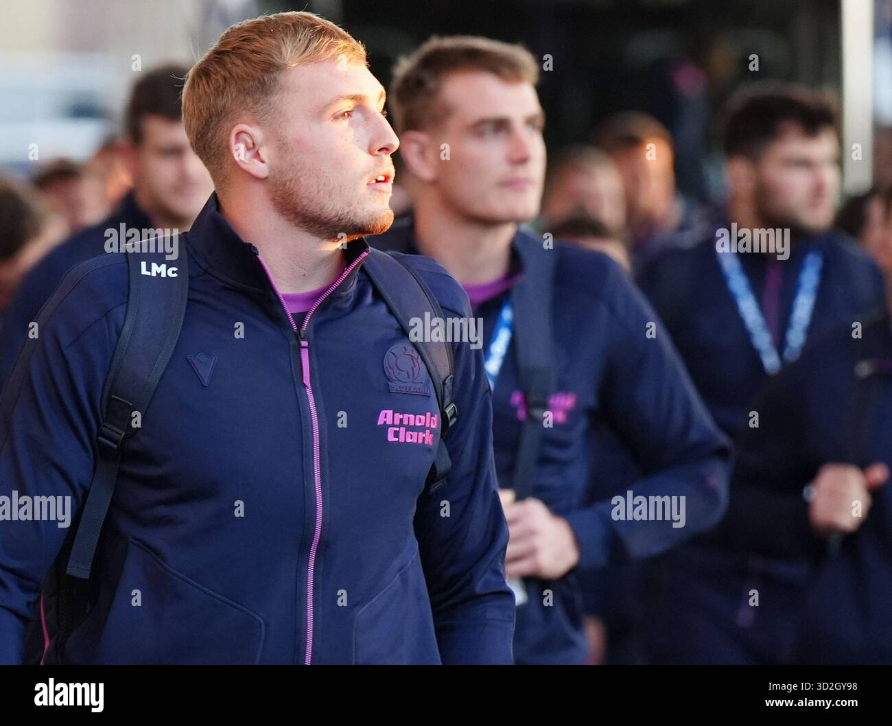 Scotland's Liam McConnell arrives ahead of the Quilter Nations Series ...