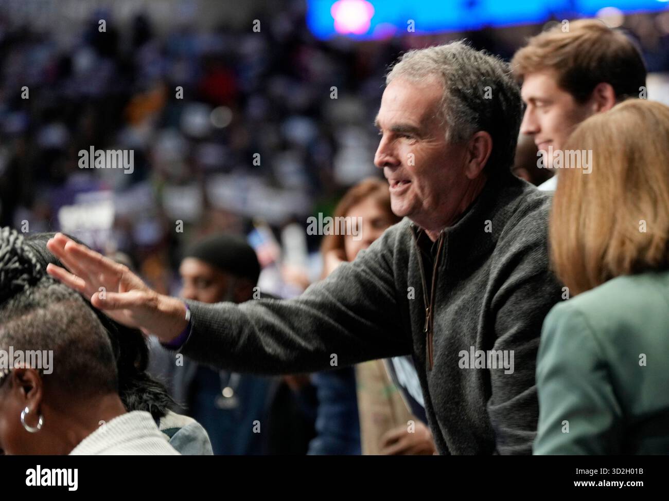 Former Virginia Gov. Ralph Northam, waves to supporters during a rally ...