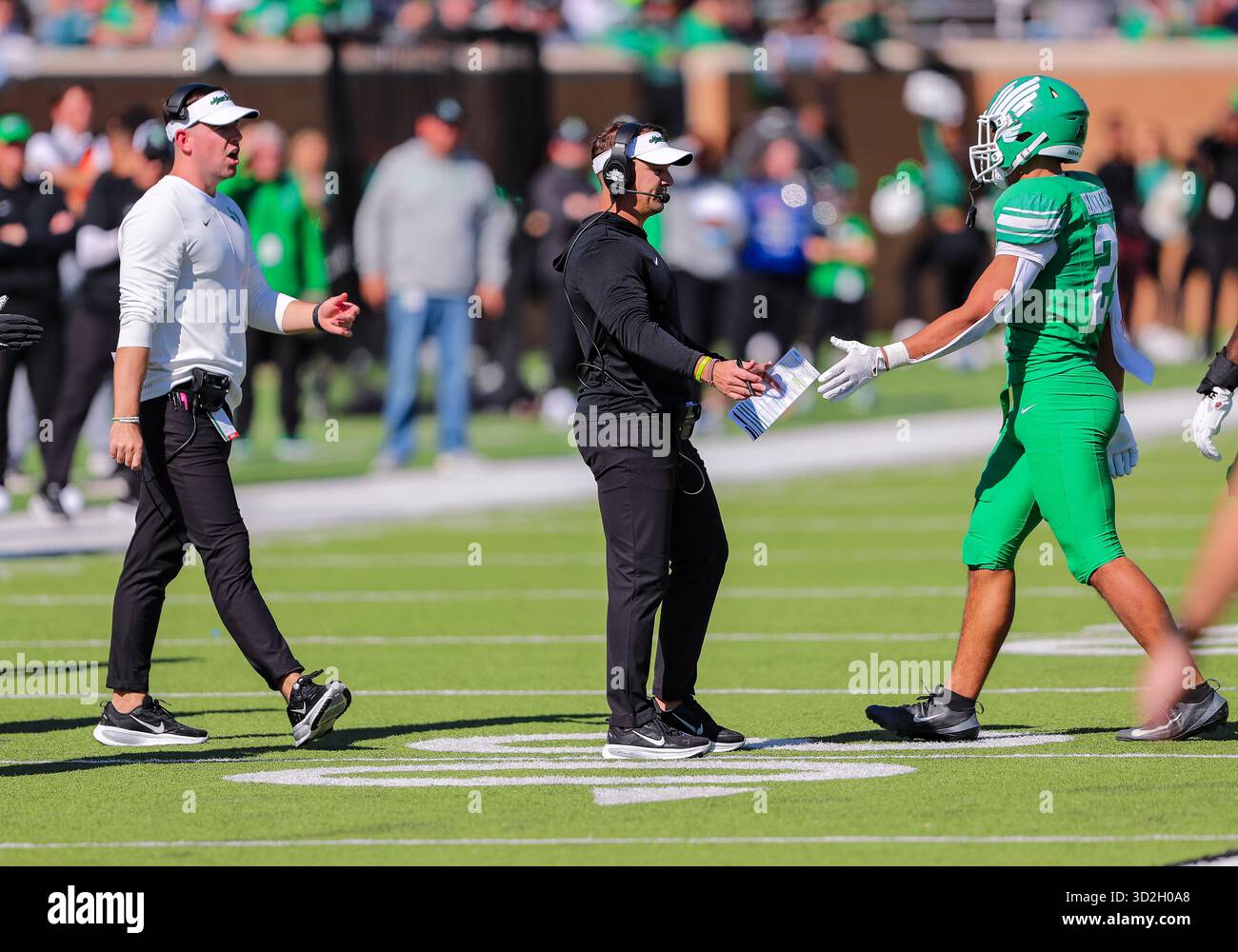 November 01, 2025:.North Texas Mean Green head coach Eric Morris ...