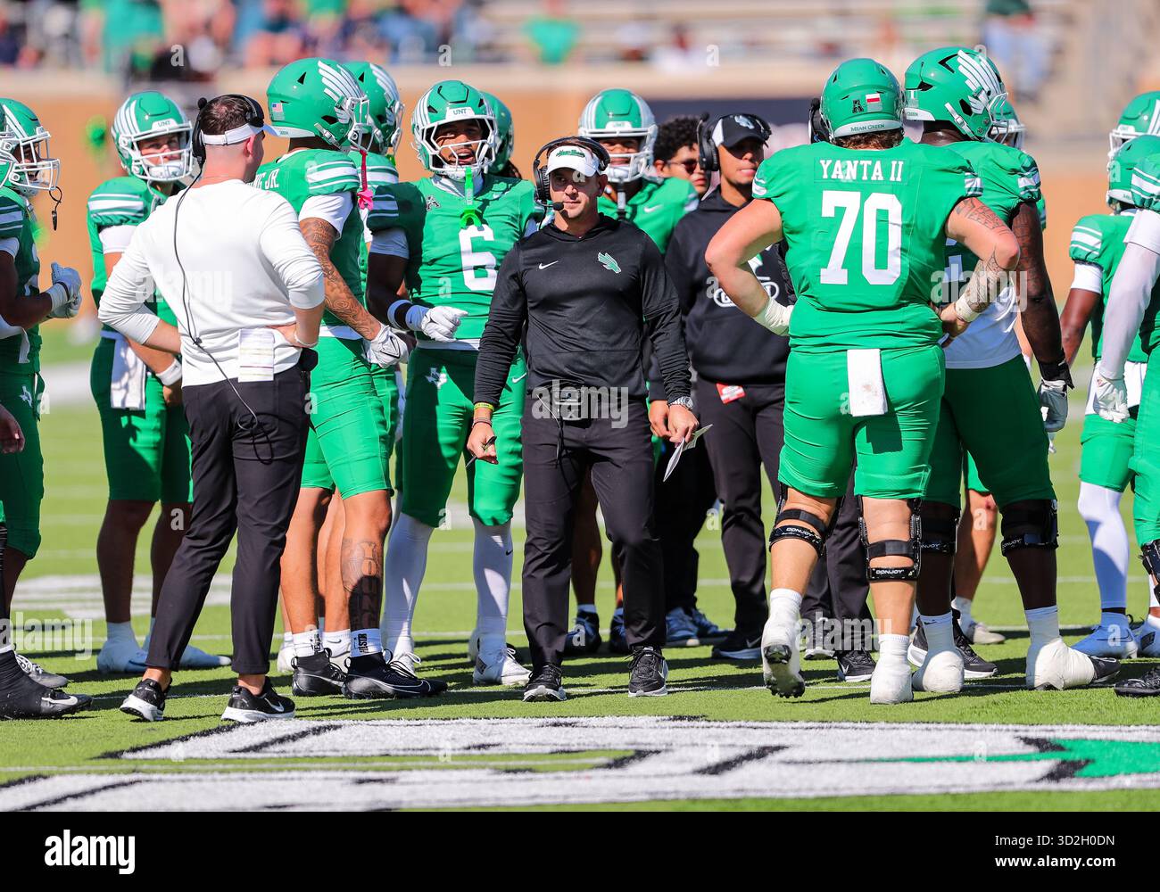 November 01, 2025:.North Texas Mean Green head coach Eric Morris in the ...