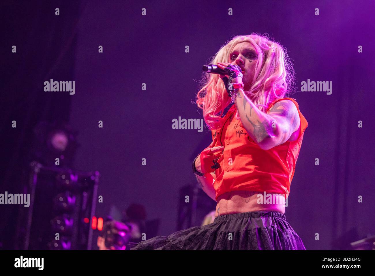 Alex DeLeon of The Cab at The Sylvee on October 31, 2025, in Madison ...
