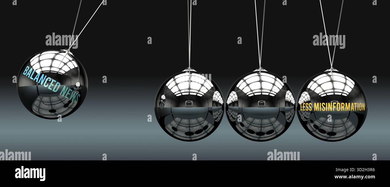 Balanced news that leads to less misinformation hi-res stock ...