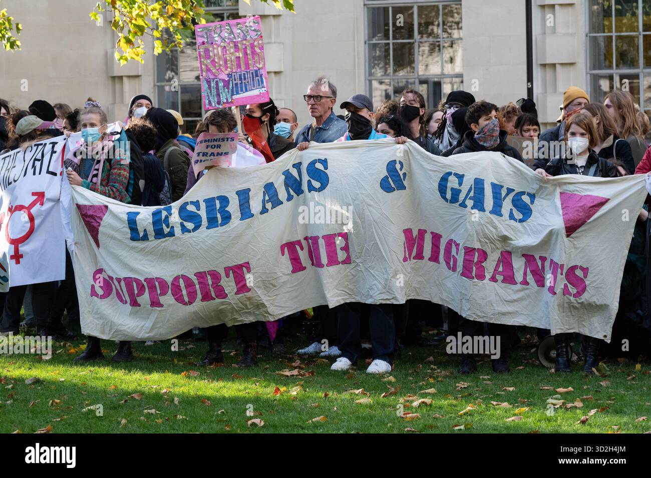 London, UK. 1 November, 2025. Transgender people and allies rally near ...