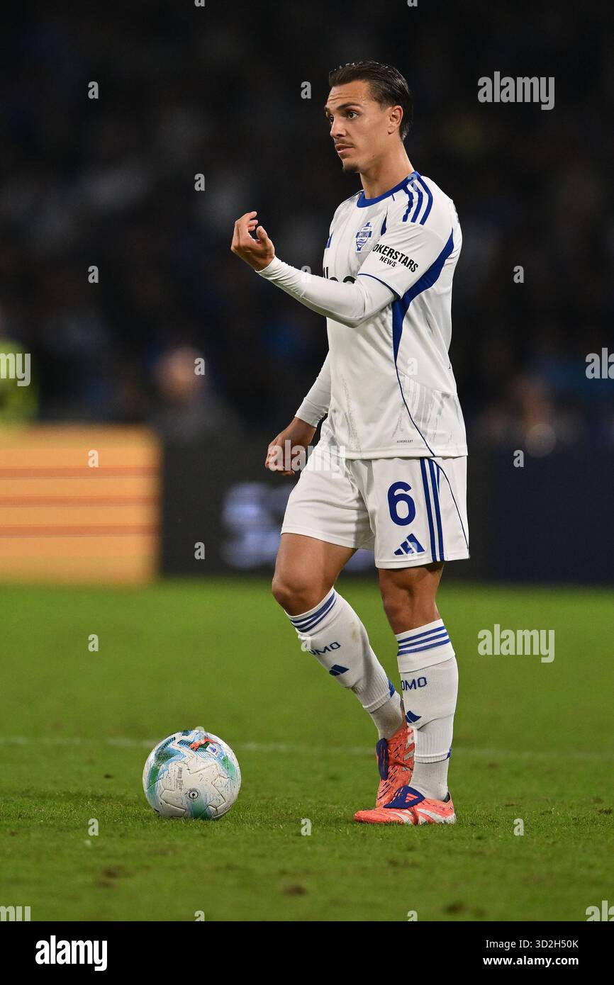 Maxence Caqueret of Como 1907 is in action during the 10th day of the ...