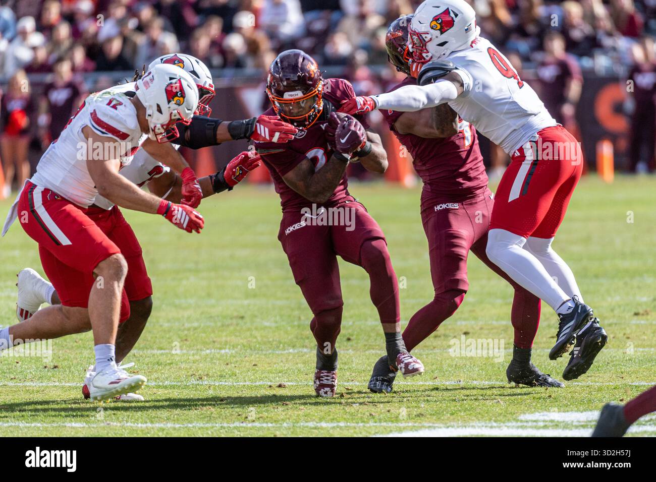 Virginia Tech running back Marcellous Hawkins (27) runs the ball ...