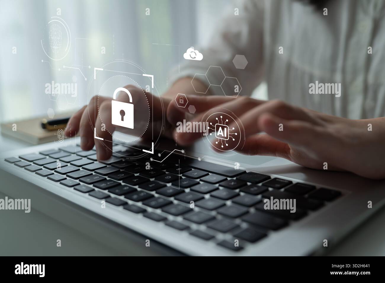 AI cyber security system using biometric authentication and privacy ...
