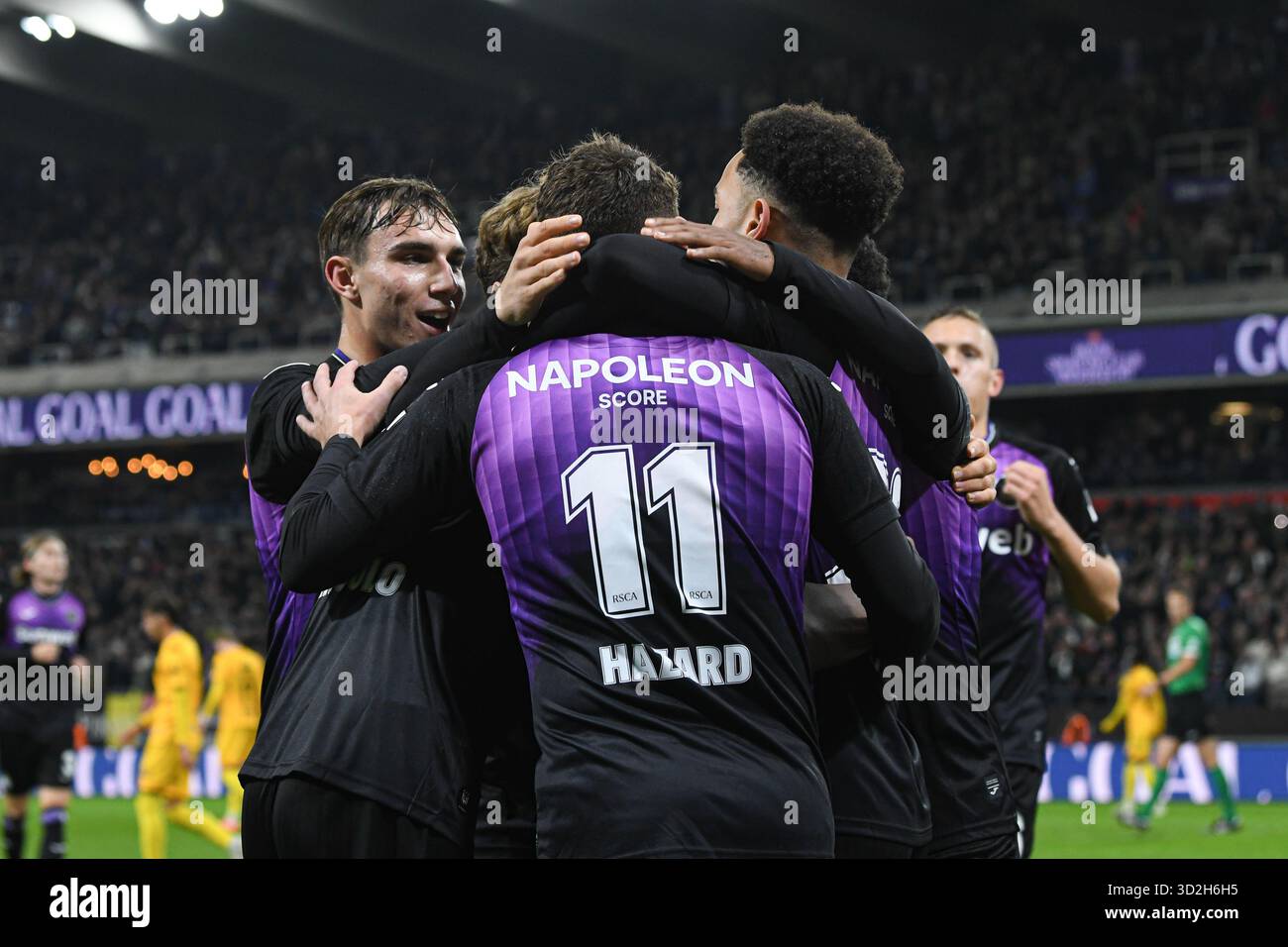 Anderlecht's Nilson Angulo celebrates after scoring during a soccer ...