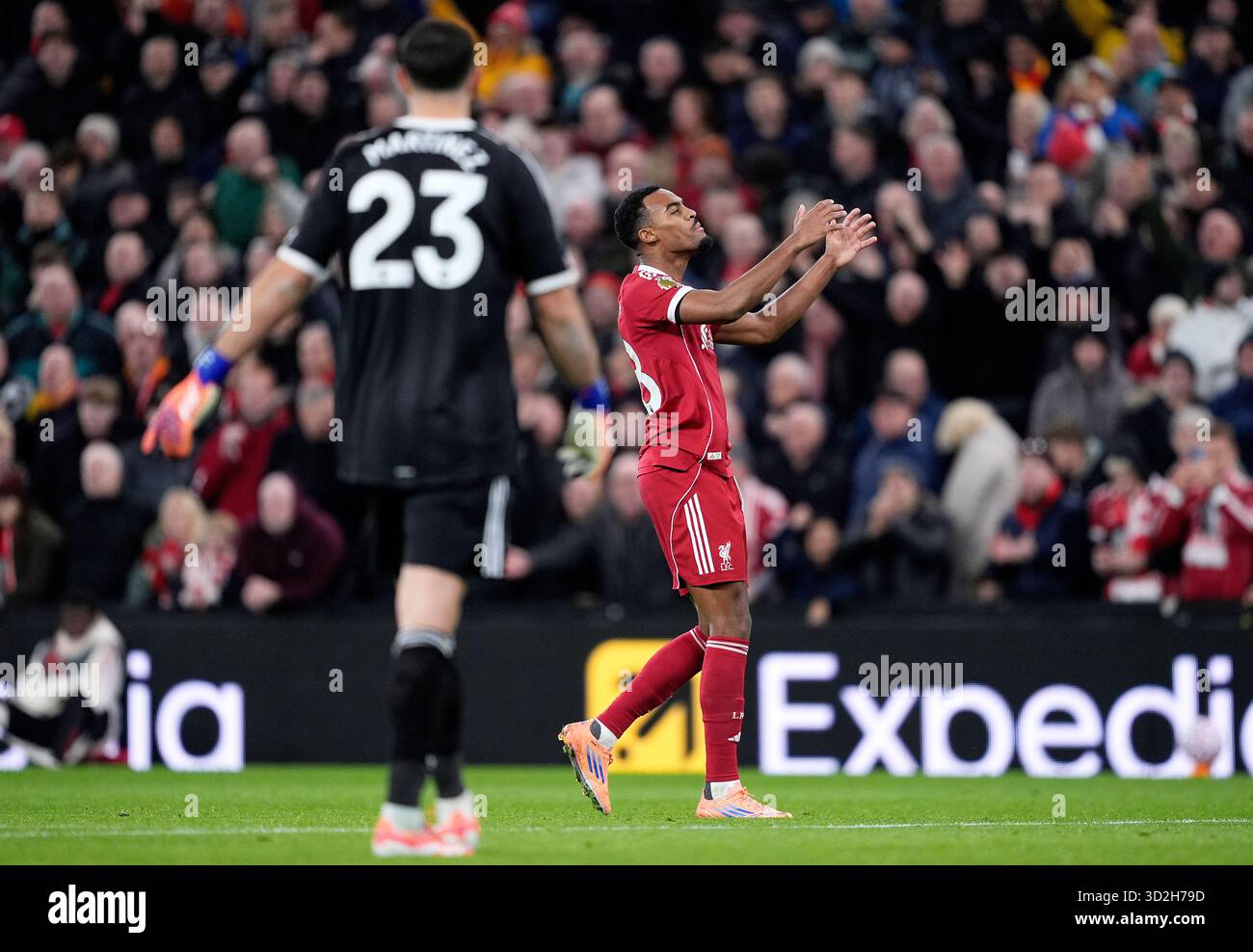 Liverpool's Ryan Gravenberch celebrates scoring their side's second ...
