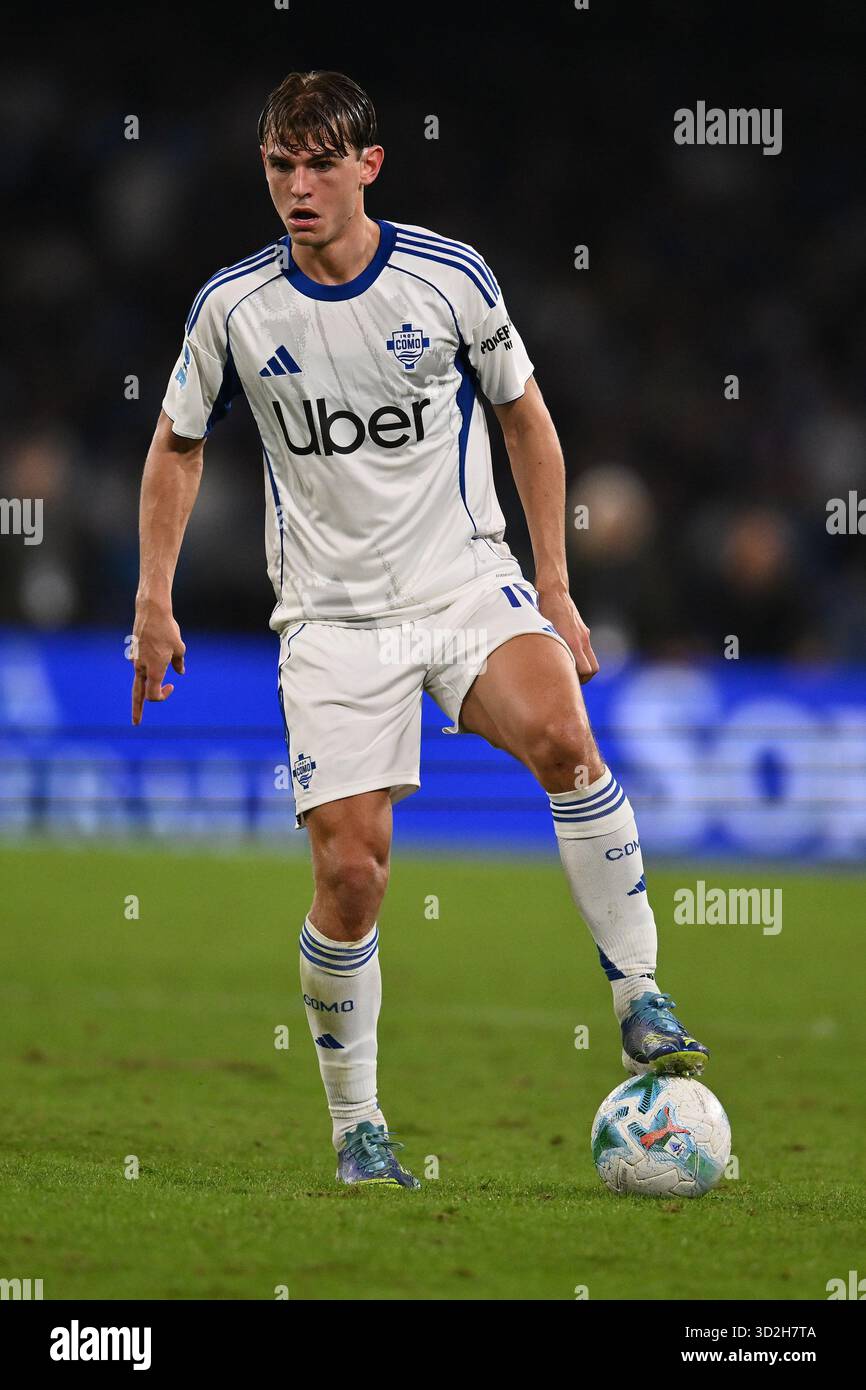 Nico Paz of Como 1907 is in action during the 10th day of the Serie A ...