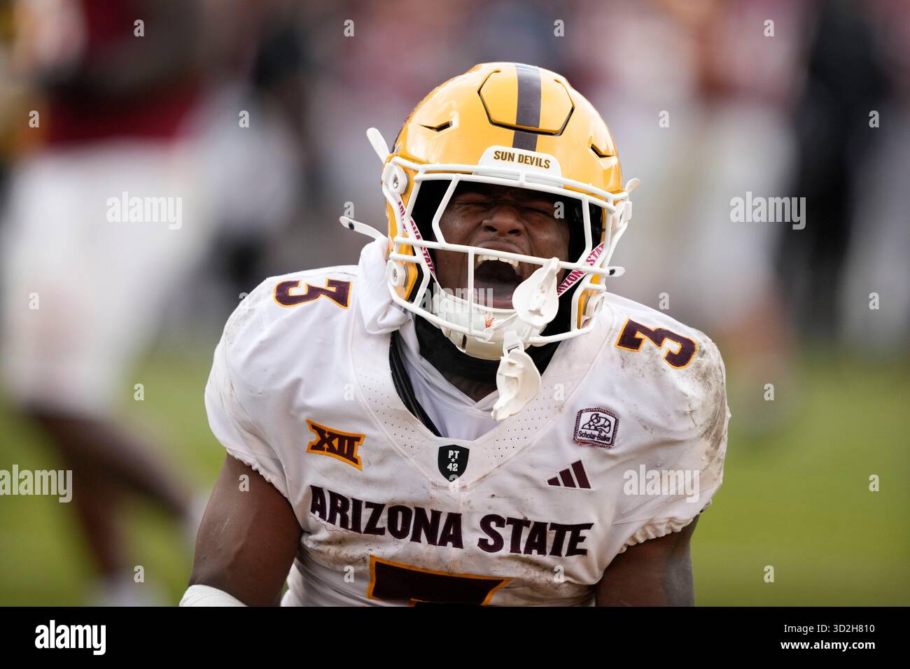 Arizona State running back Raleek Brown reacts after a play during the ...