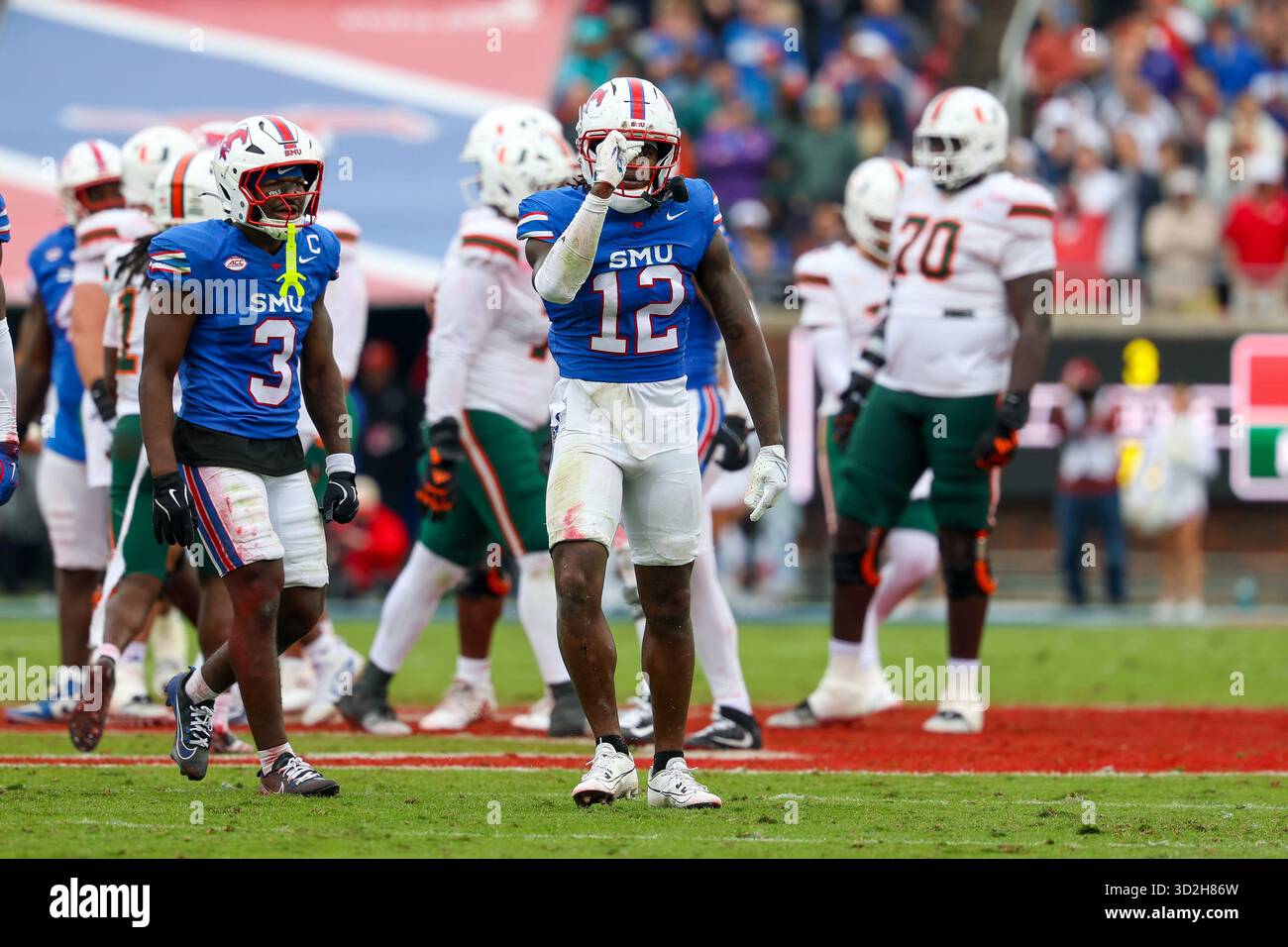 November 1, 2025: Southern Methodist Mustangs safety Kyron Chambers (12 ...