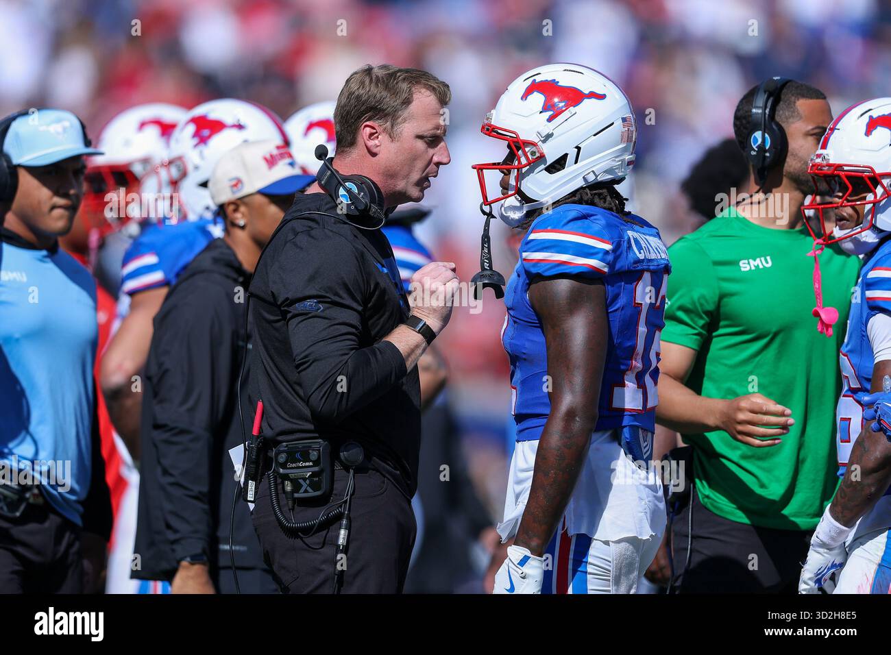 November 1, 2025: Southern Methodist Mustangs head coach Rhett Lashlee ...