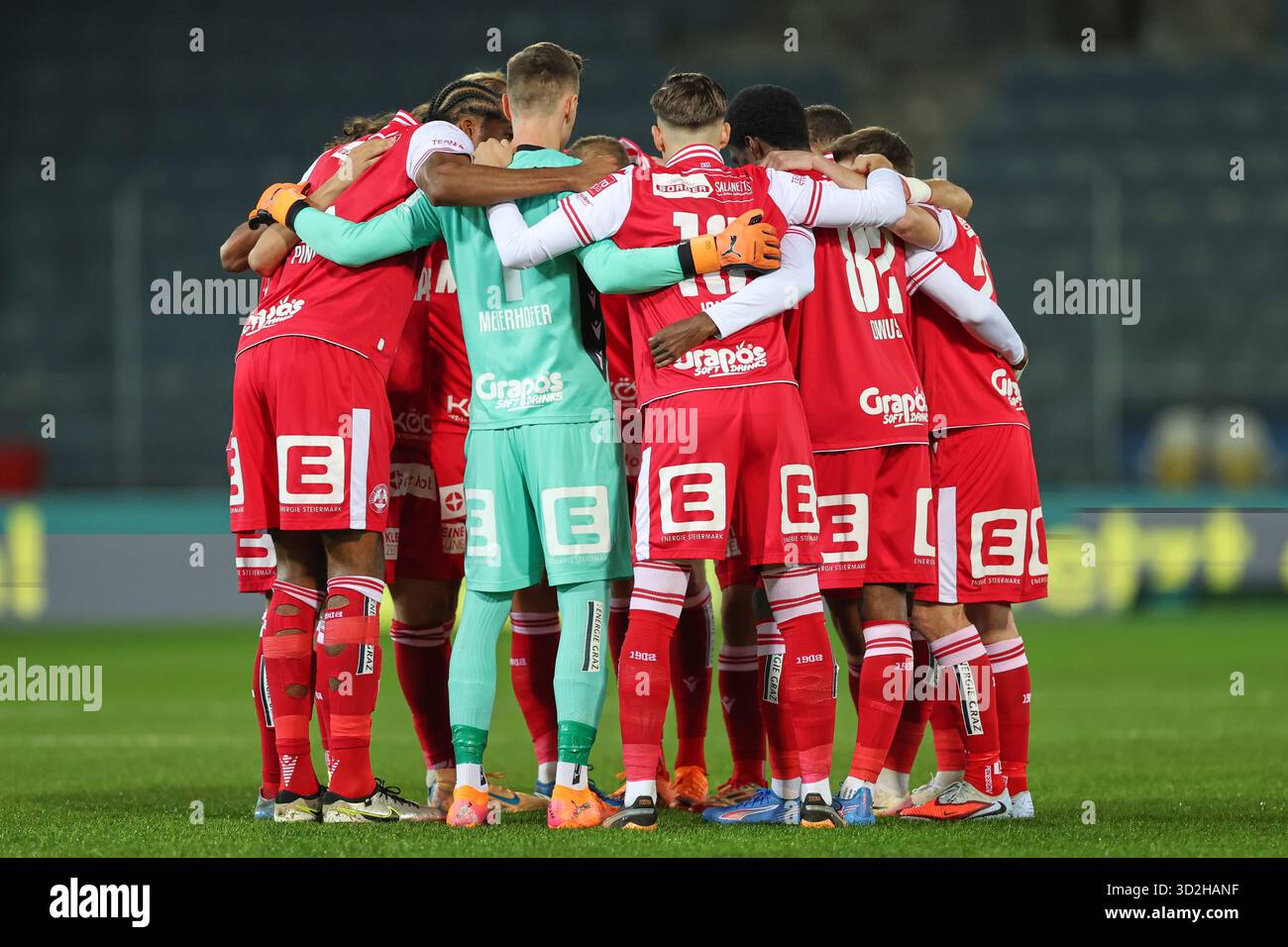 Austrian Bundesliga football match between Grazer AK 1902 and SCR Altach. Dynamic game moments ...