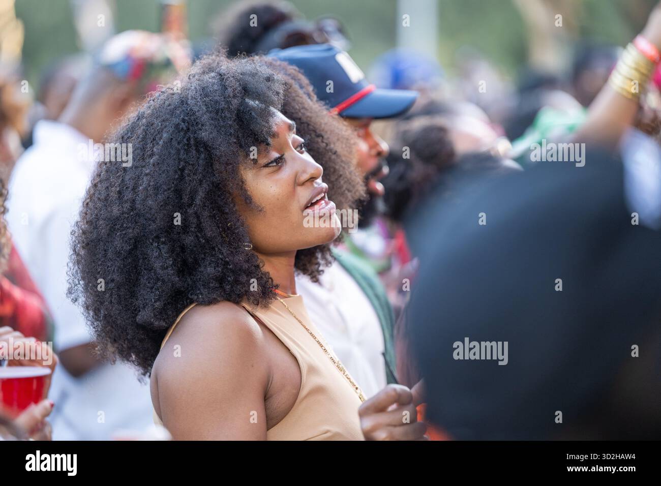 A general view of fans in attendance during the AFROTECH Blavity Block ...