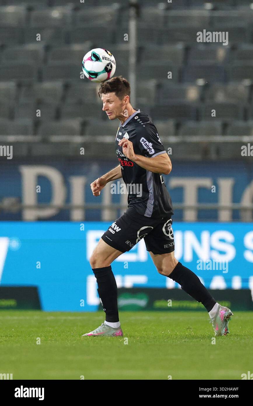Austrian Bundesliga football match between Grazer AK 1902 and SCR Altach. Dynamic game moments ...