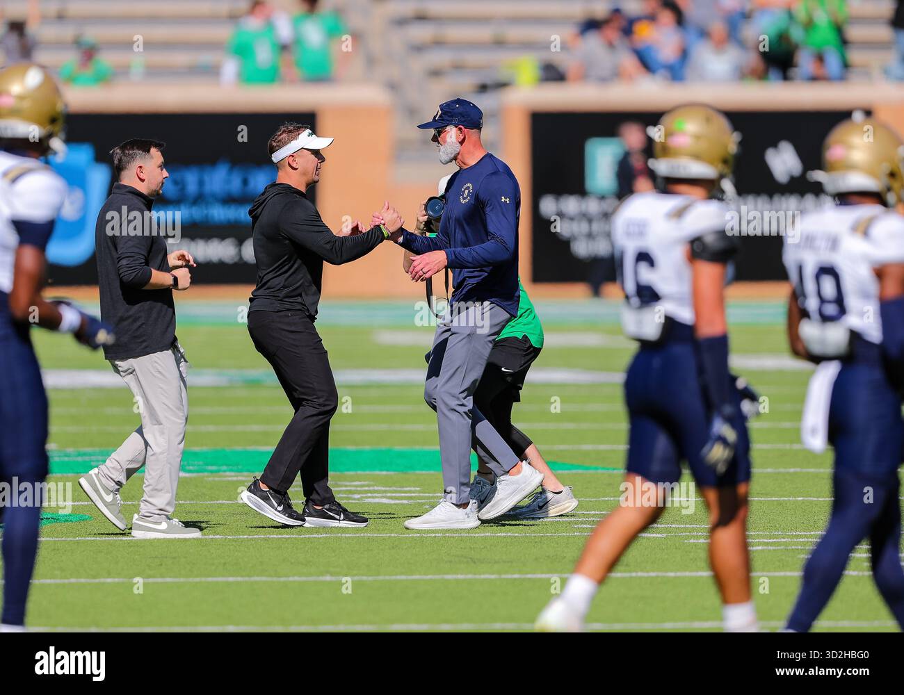 November 01, 2025:.North Texas Mean Green head coach Eric Morris and ...