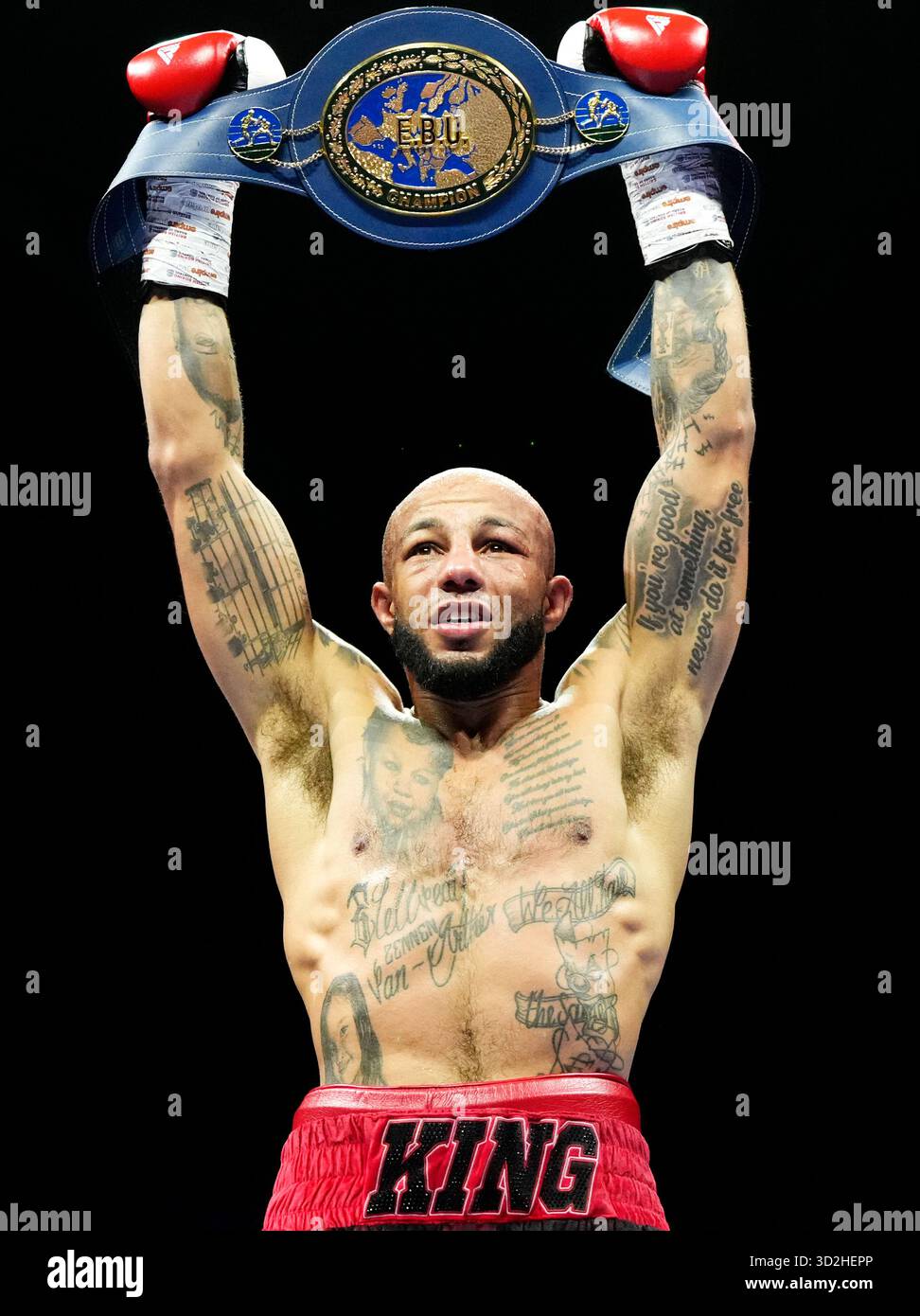 Lyndon Arthur celebrates after winning their EBU European Light ...
