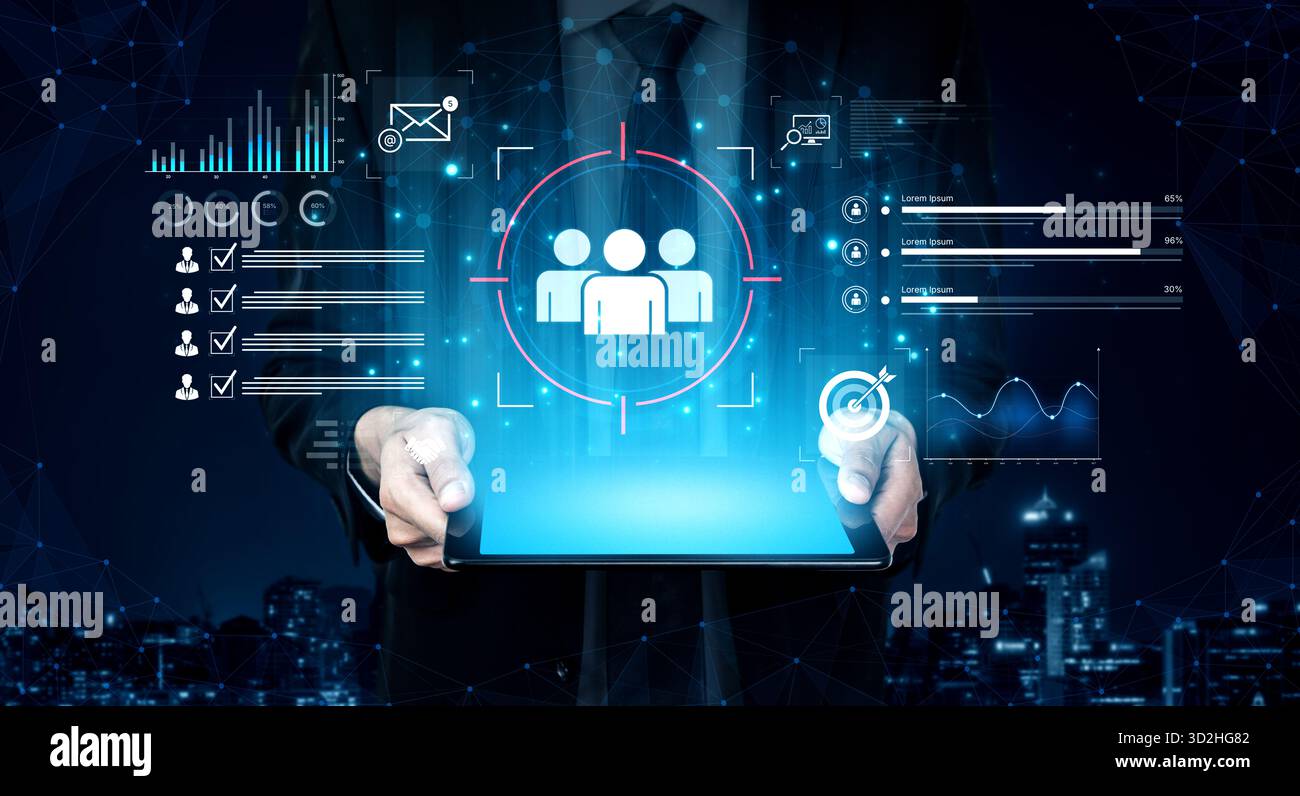 A dashboard for customer relationship management (CRM). The data ...