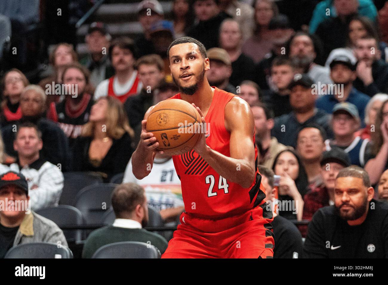 Portland Trail Blazers forward Kris Murray (24) prepares to shoot a ...