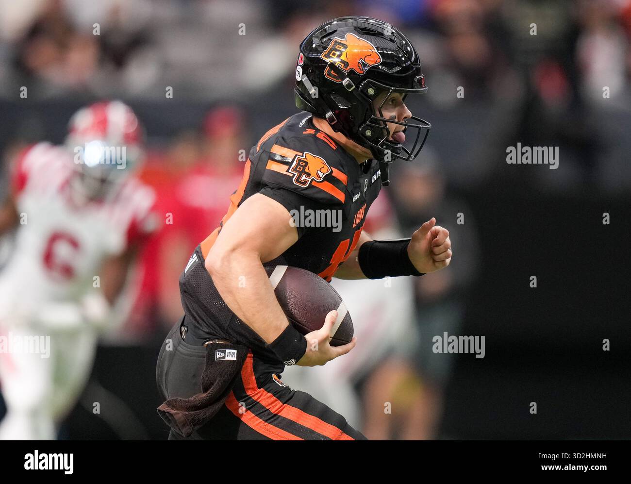 B.C. Lions quarterback Nathan Rourke runs the ball during the first ...