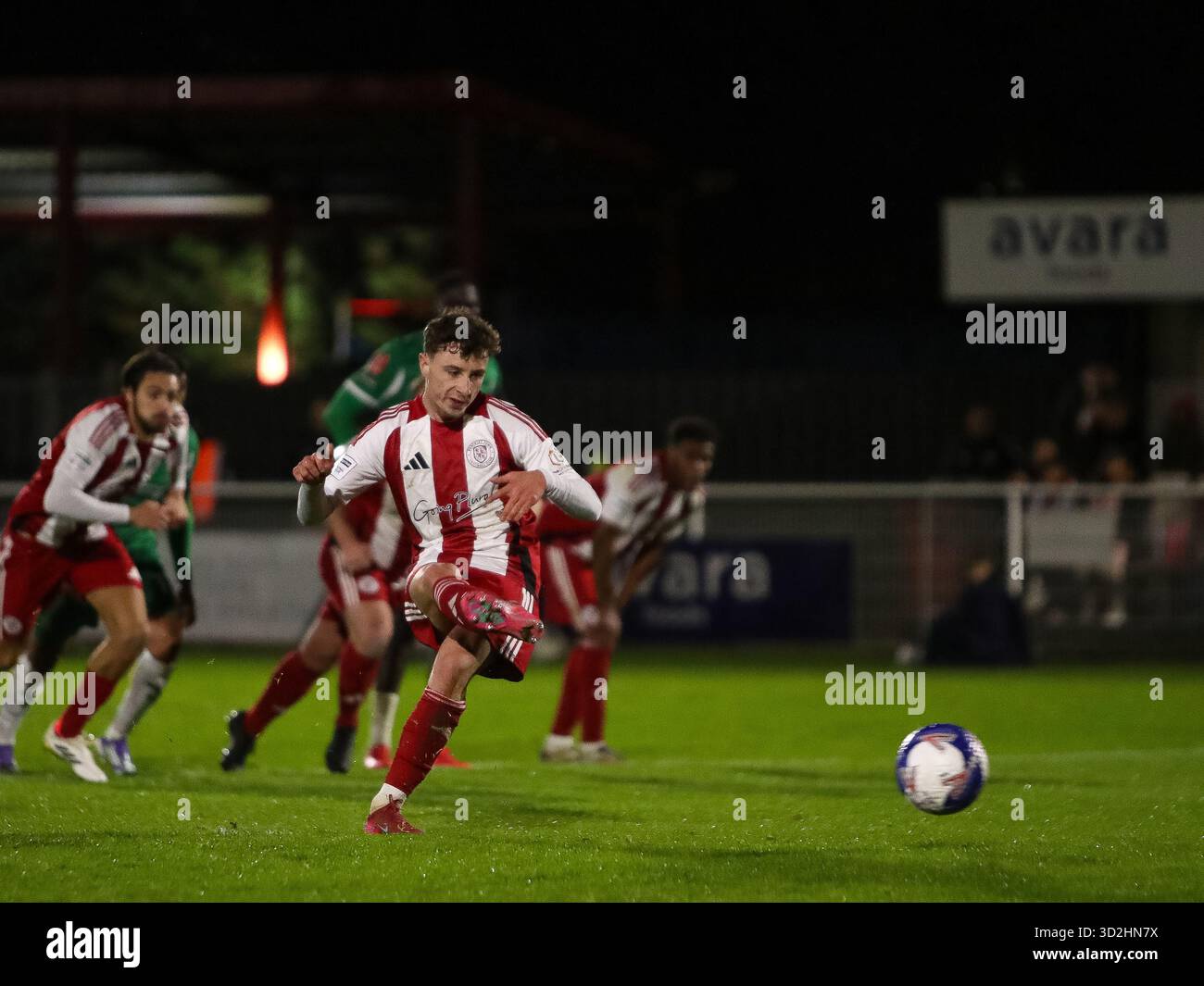 BRACKLEY, ENGLAND - NOVEMBER 1: Callum Stewart of Brackley Town scores ...