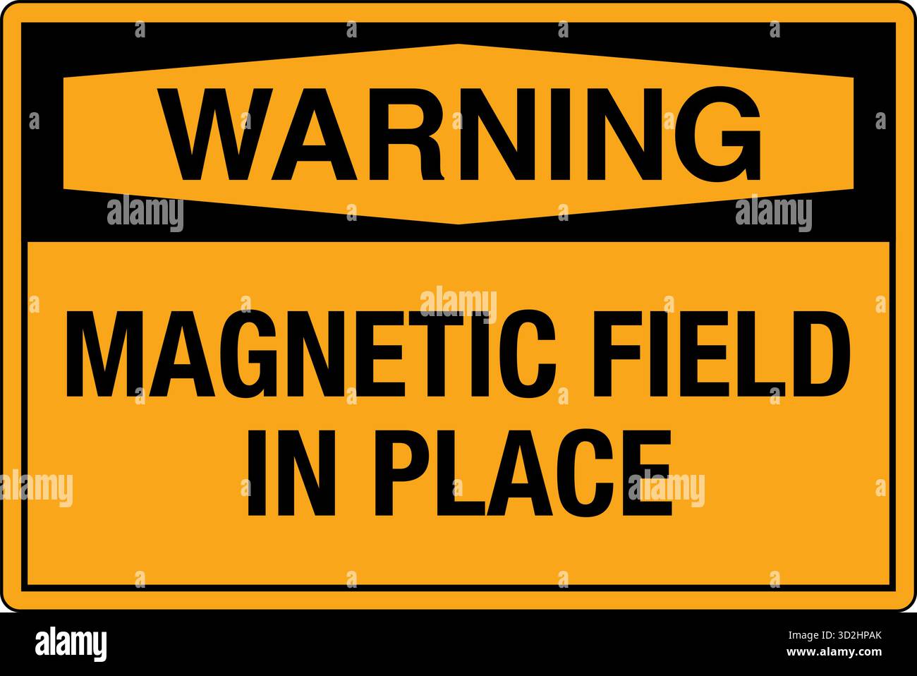 The "Safety Sign: Magnetic Field" alerts individuals to areas with ...