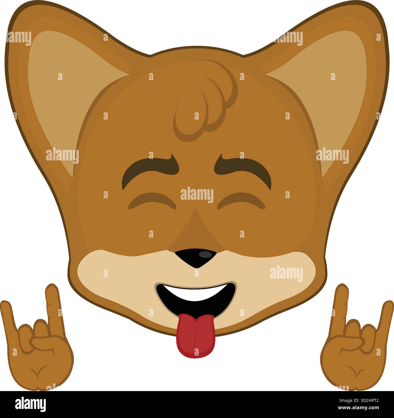 vector illustration emoticon character face fox animal, making the ...