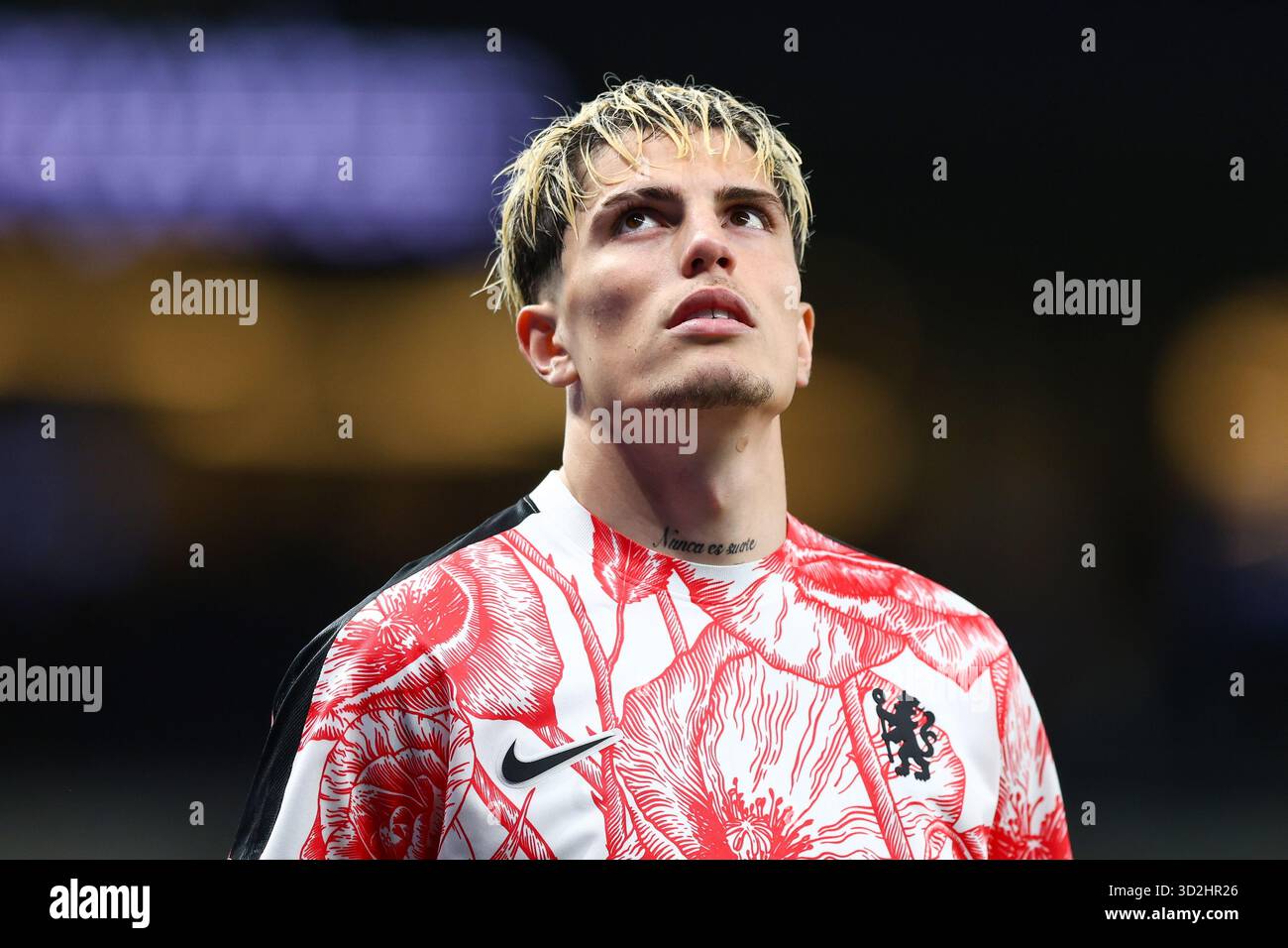 Chelsea FC forward Alejandro Garnacho (49) warms up during the ...