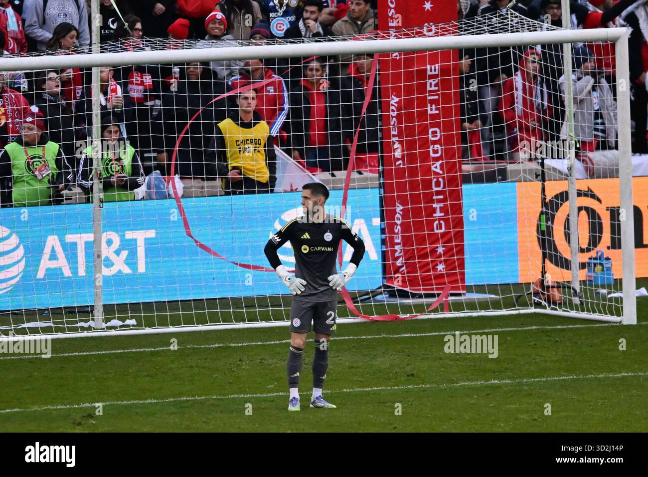 Chicago Fire goalie Jeffrey Gal reacts after giving up a goal to ...
