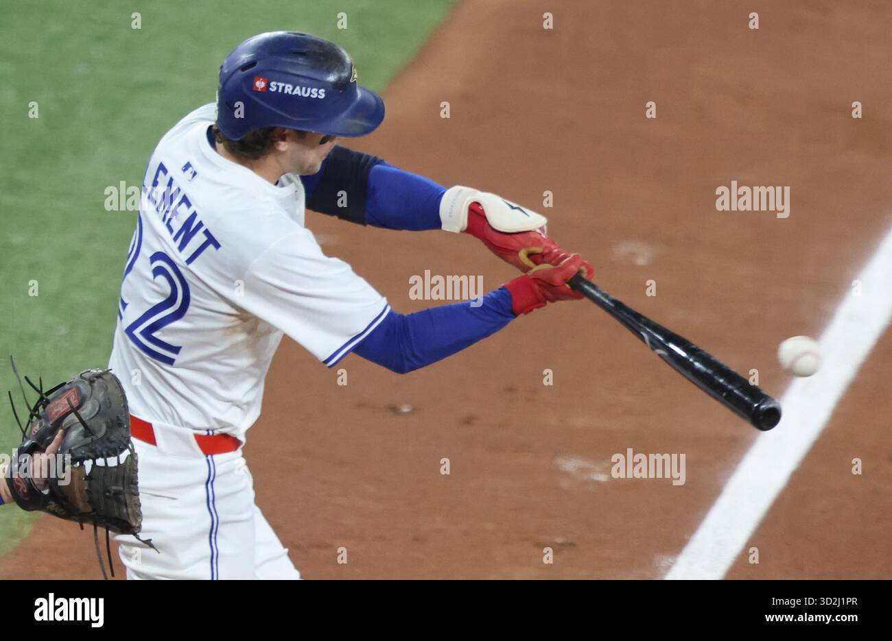 Toronto, Canada. 01st Nov, 2025. Toronto Blue Jays Ernie Clement (22 ...