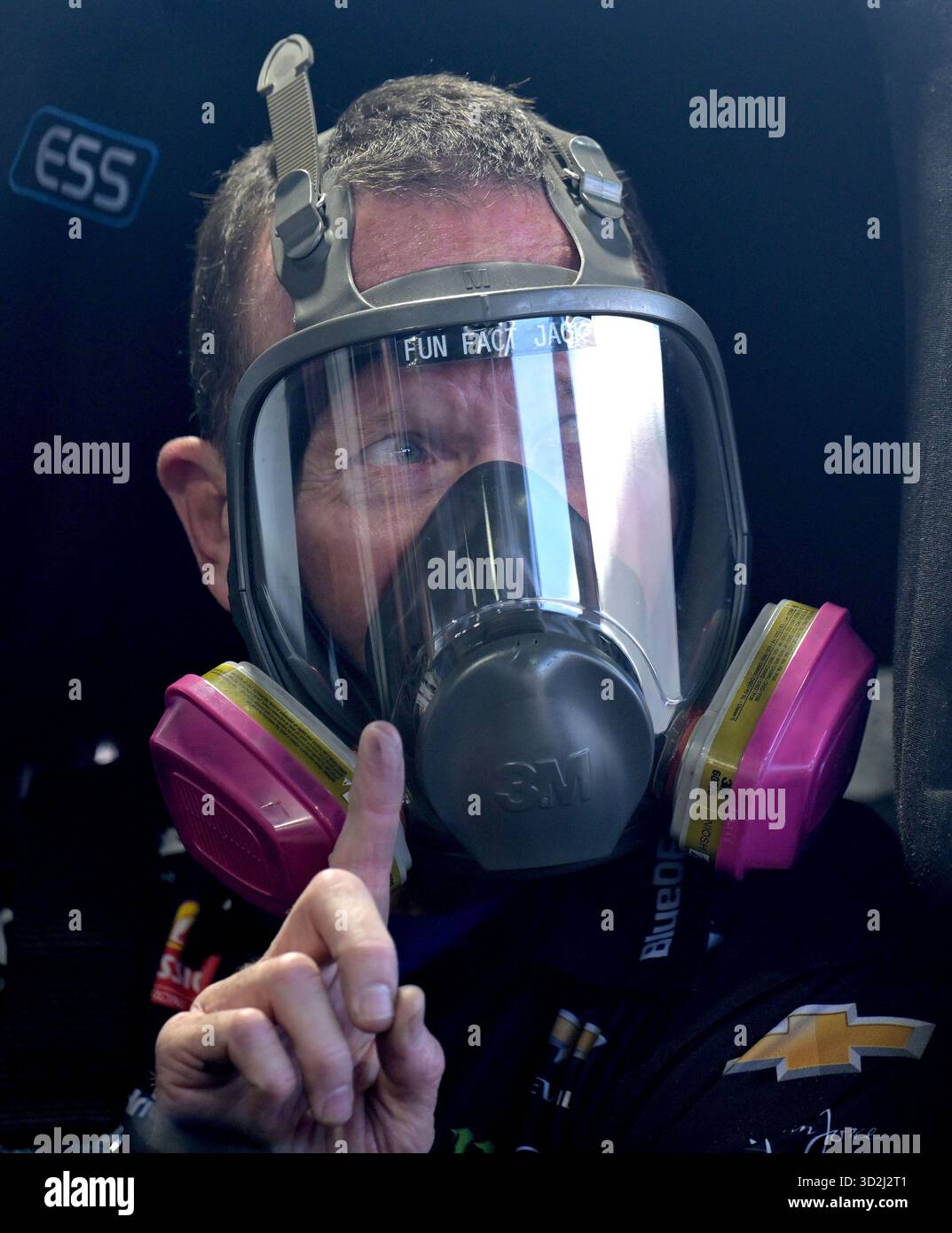 LAS VEGAS, NV - NOVEMBER 01: Funny Car driver Jack Beckman warms up his ...