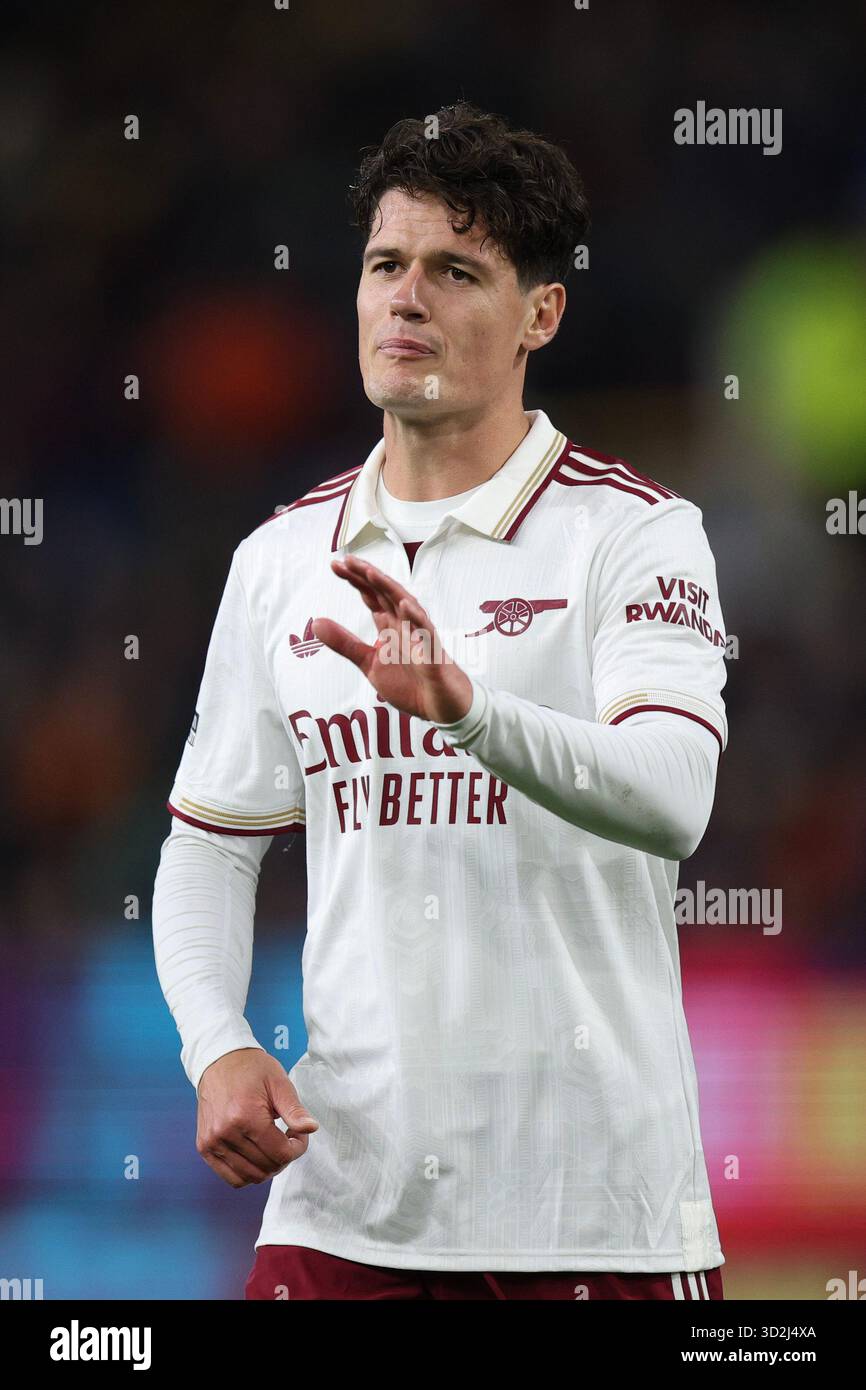 Burnley, England, 1st November 2025. Christian Norgaard of Arsenal ...