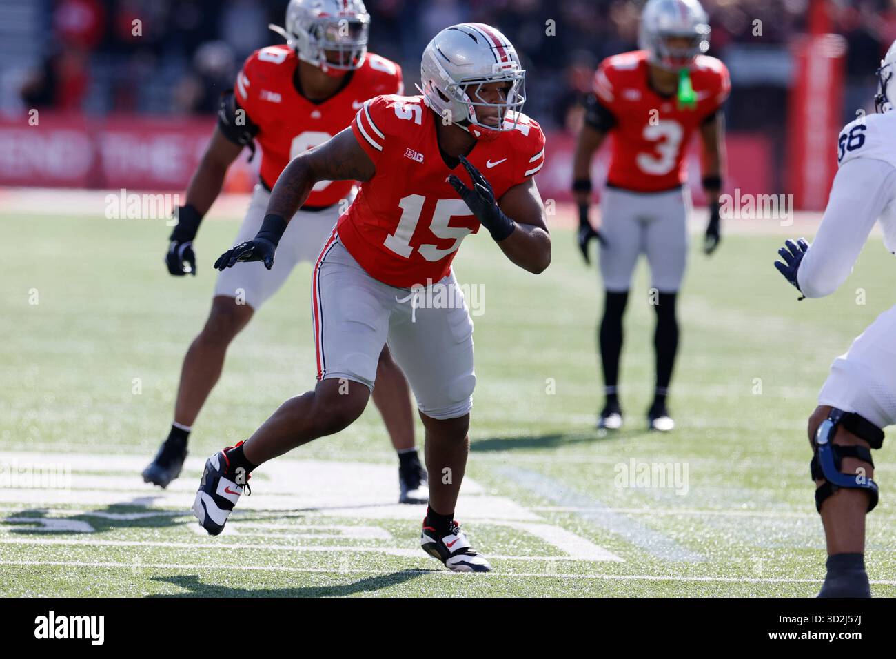 Ohio State defensive lineman Zion Grady plays against Penn State during ...