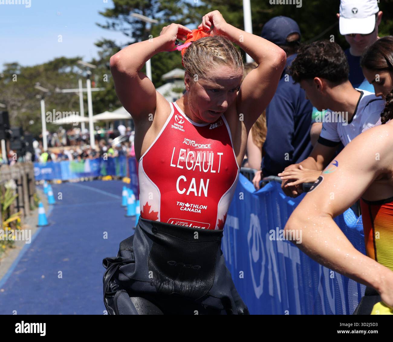 Emy Legault, of Canada, at the 2025 World Triathlon Championship ...
