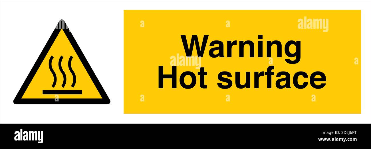 The "Safety Sign: Hot Surface – Do Not Touch" alerts individuals to ...