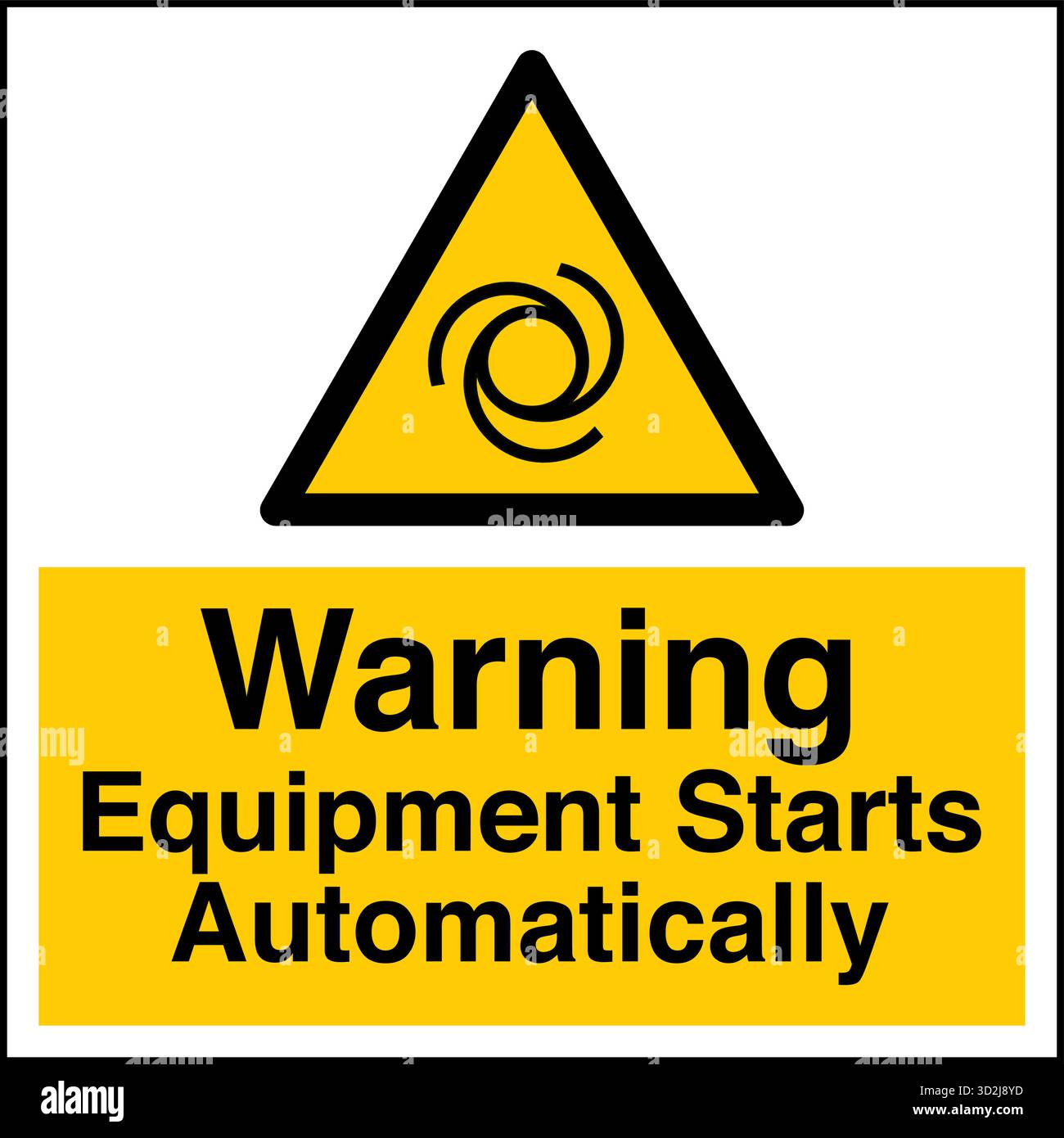 The "Safety Sign: Equipment Starts Automatically – Lockout and Tagout ...