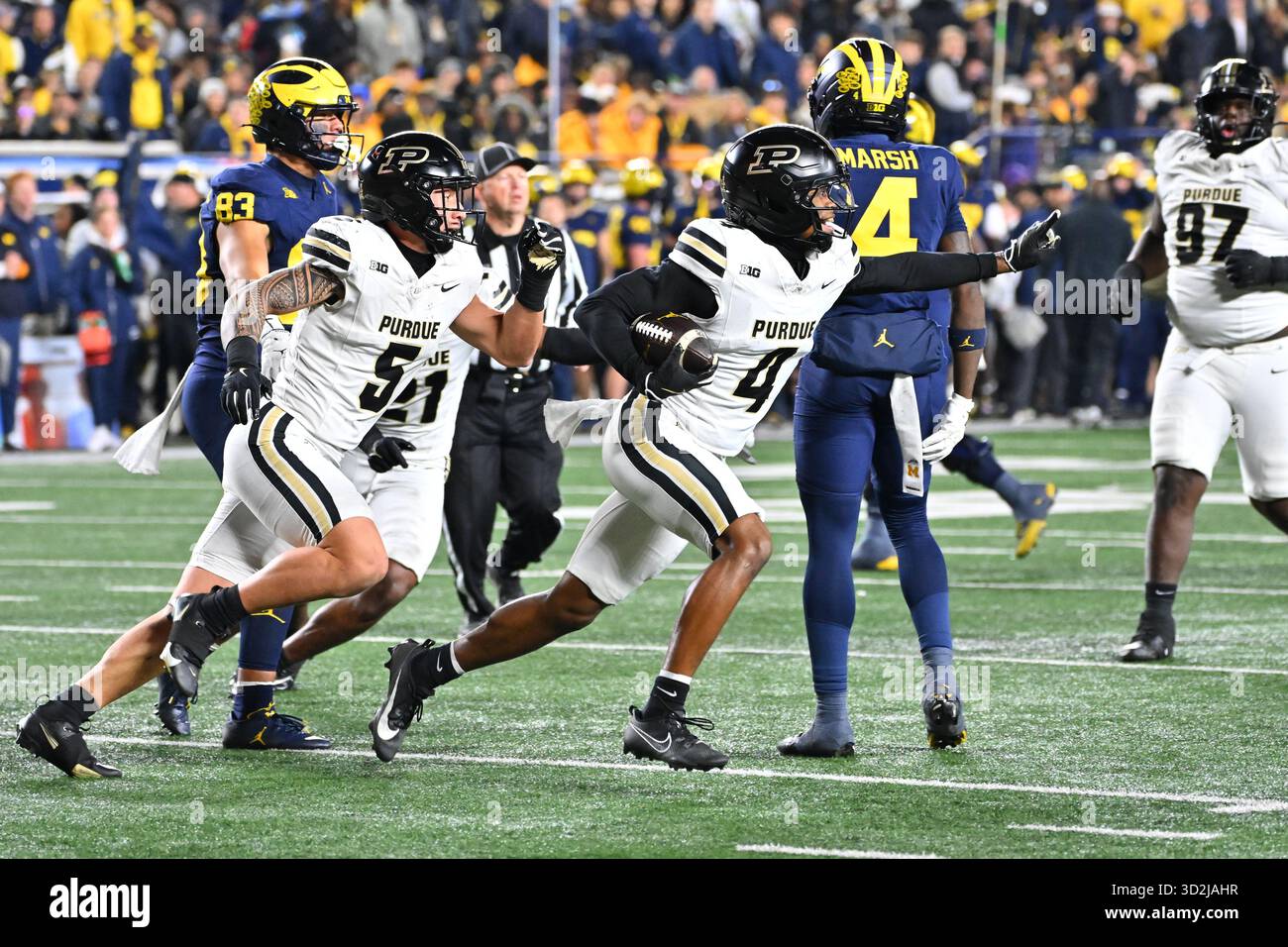 ANN ARBOR, MI - NOVEMBER 01: Purdue Boilermakers defensive back Hudauri ...