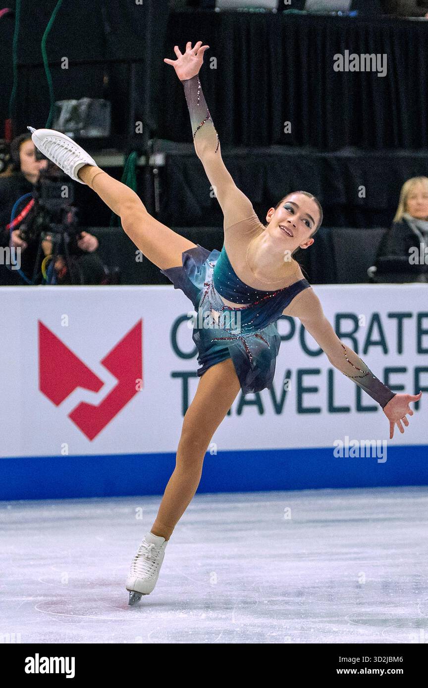 Italy's Lara Naki Gutmann skates in the Women's free program ...